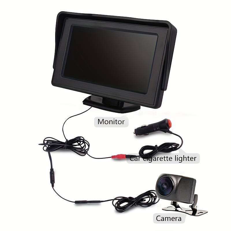 Monitor Auto 4, 3 inch camera cu 4 pini ajutor pentru marsarier cu ...