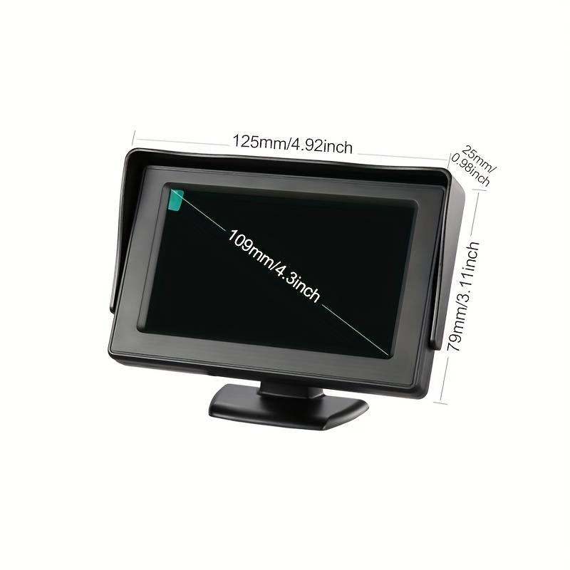 Monitor Auto 4, 3 inch camera cu 4 pini ajutor pentru marsarier cu ...