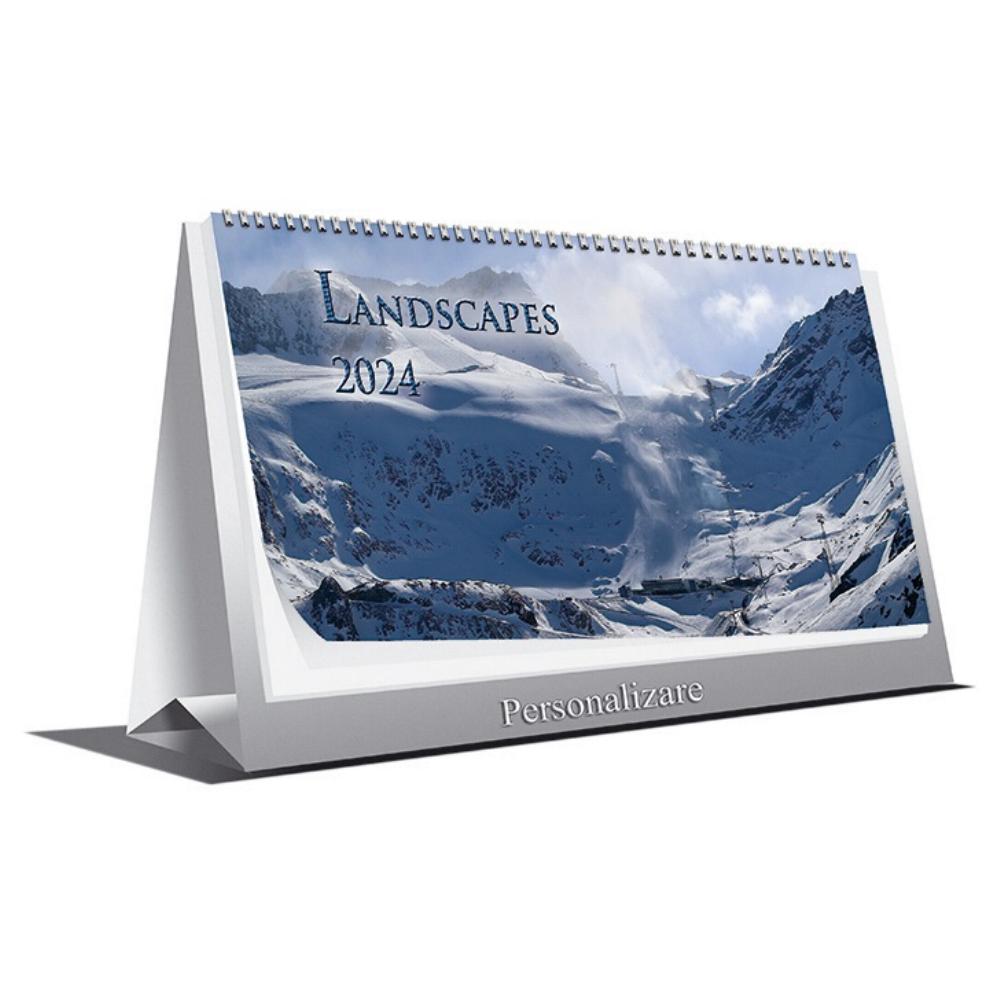 Calendar de birou 2024, motiv Landscapes, 10 x 21 cm, 7 file - eMAG.ro