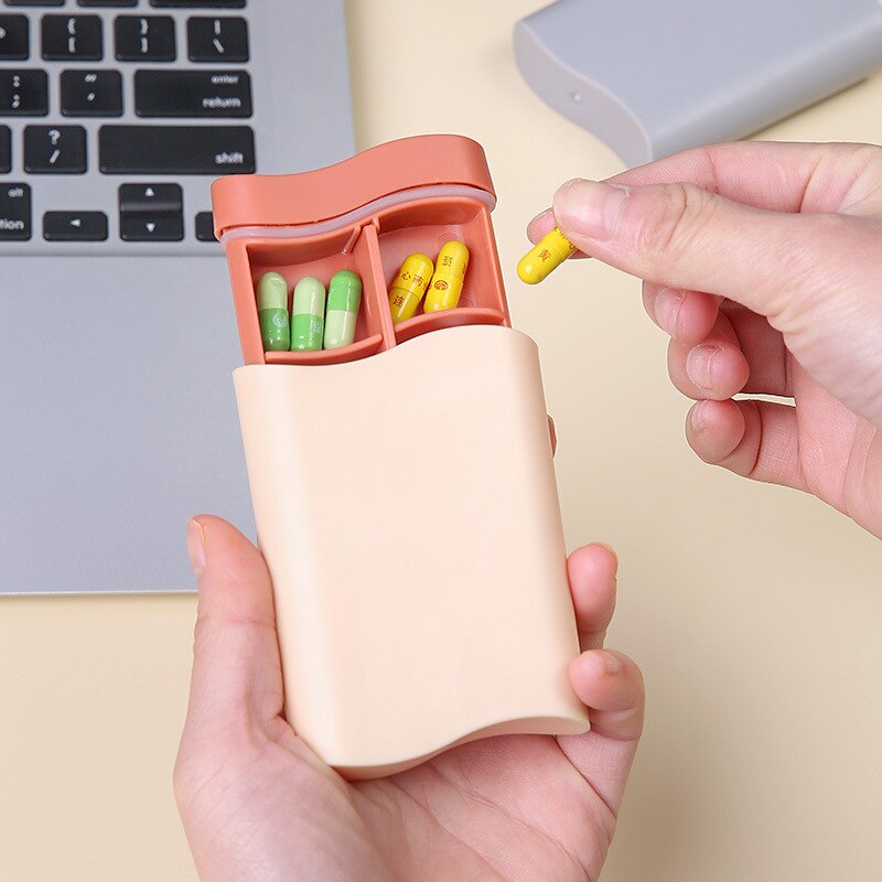 Set 2 organizatoare pentru medicamente, LLWL, Plastic, Roz - eMAG.ro