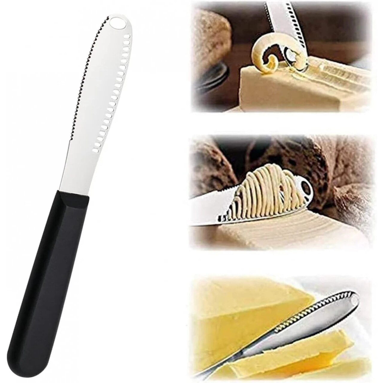 Cutit pentru unt Kiuiom, otel inoxidabil/plastic, negru/argintiu, 21 cm ...