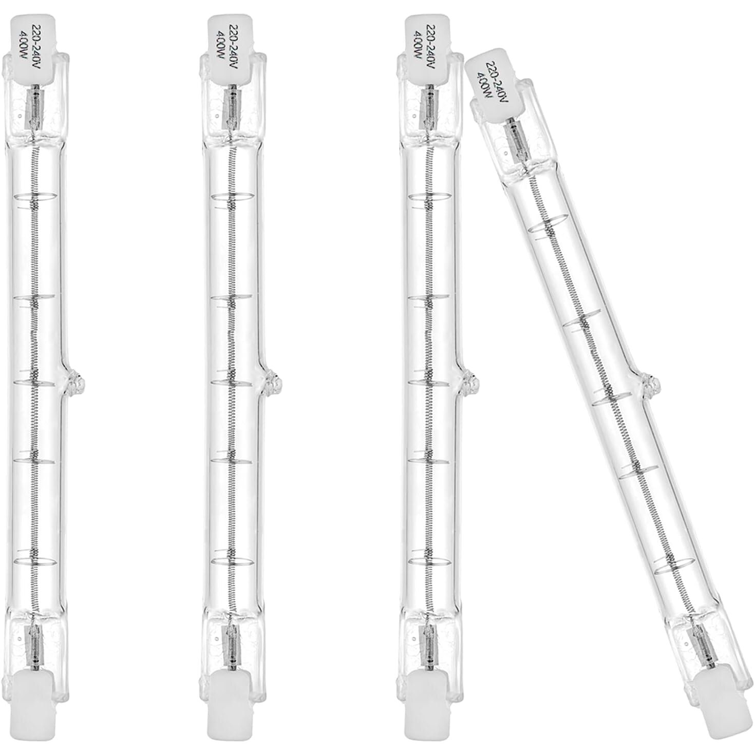 Set 4 becuri halogen R7S, LLWL, 118 mm, Clasa energetica C, Alb - eMAG.ro