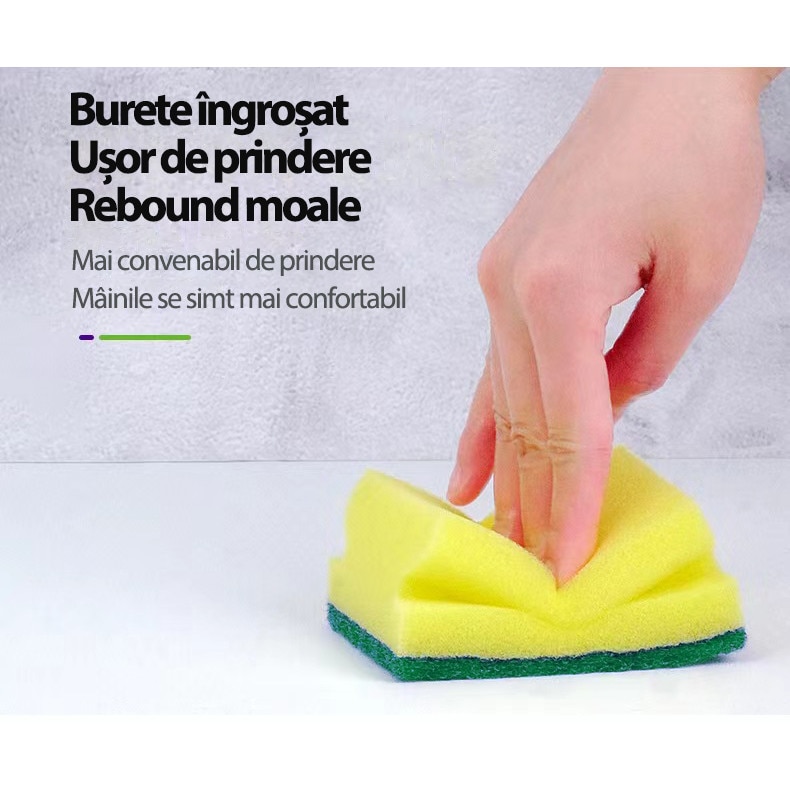 Set 3 bureti de vase, Verde/Galben - eMAG.ro