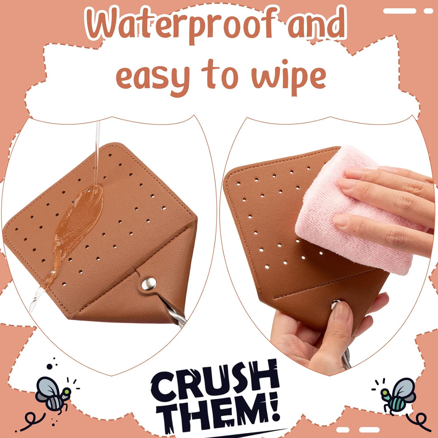 Plici de muste, LLWL, Piele naturala, 43.2 x 10.8 cm, Maro/Argintiu ...