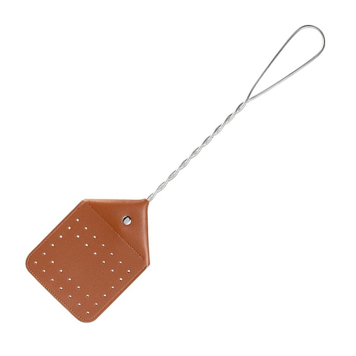 Plici de muste, LLWL, Piele naturala, 43.2 x 10.8 cm, Maro/Argintiu ...