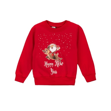 Bluza cu tematica HAPPY NEW YEAR pentru copii, ERAKIDS, imprimeu "Mos ...