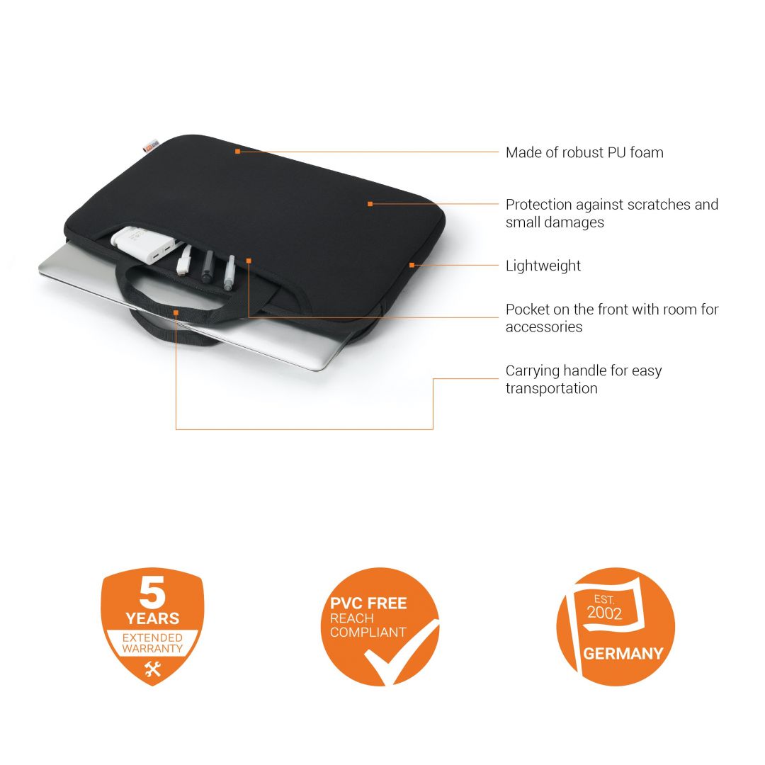 Geanta laptop Base XX, Textil, 13.3 inch, Negru - eMAG.ro