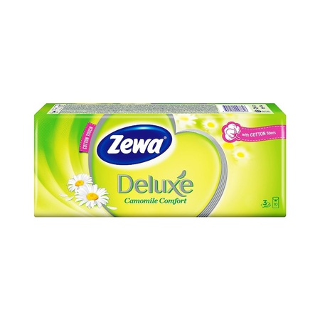 Set 2 x 10 Batiste Nazale Zewa Deluxe, 3 Straturi, Musetel - eMAG.ro