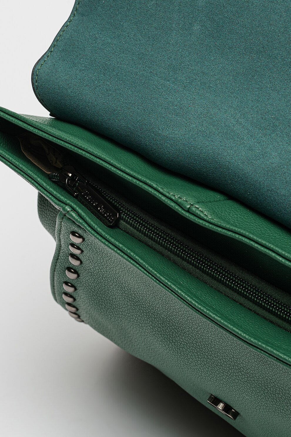 Pierre Cardin, Rucsac de piele ecologica cu clapa, Verde - eMAG.ro