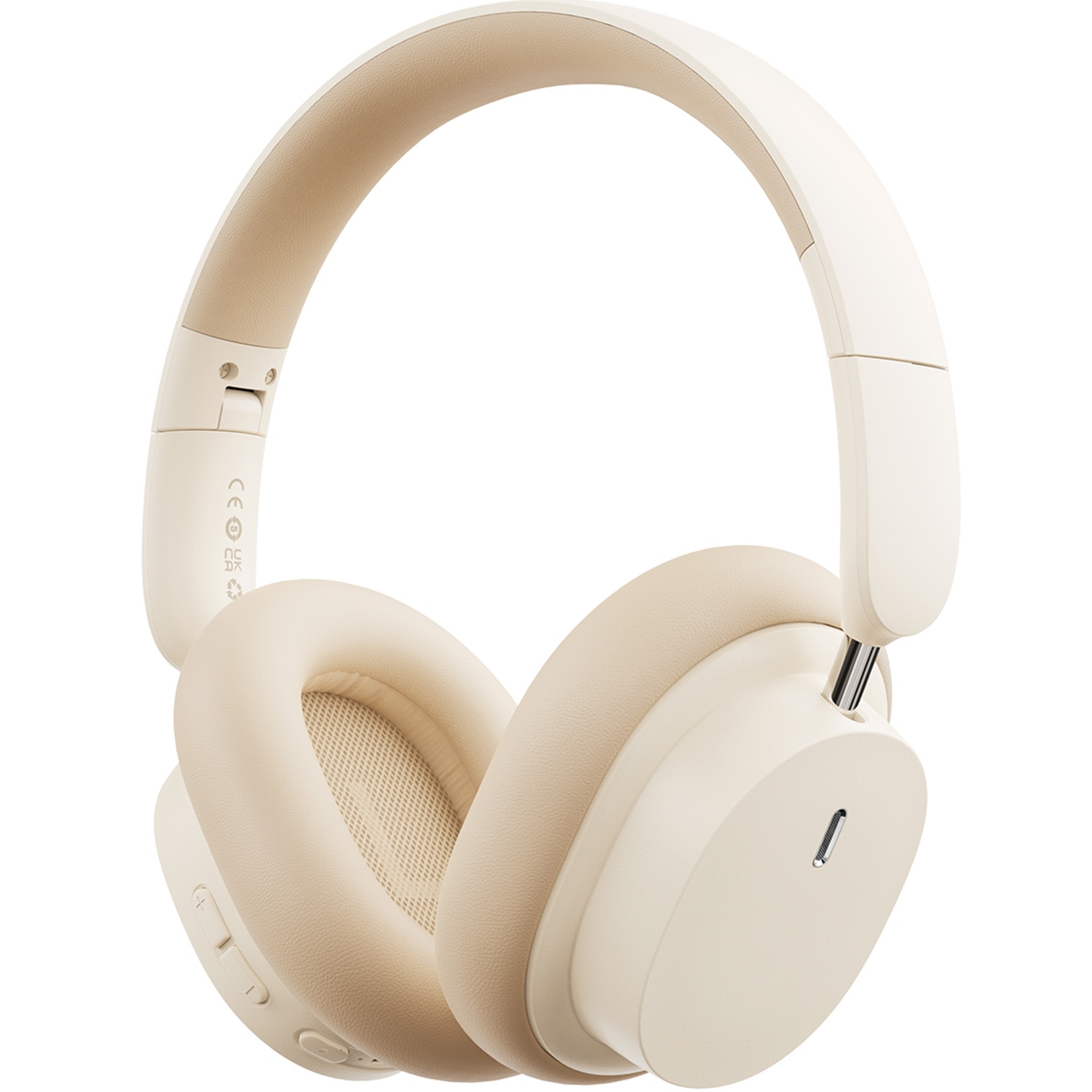 Casti wireless Over The Ear Baseus Bowie D05, ANC, Bluetooth 5.3, Bej ...