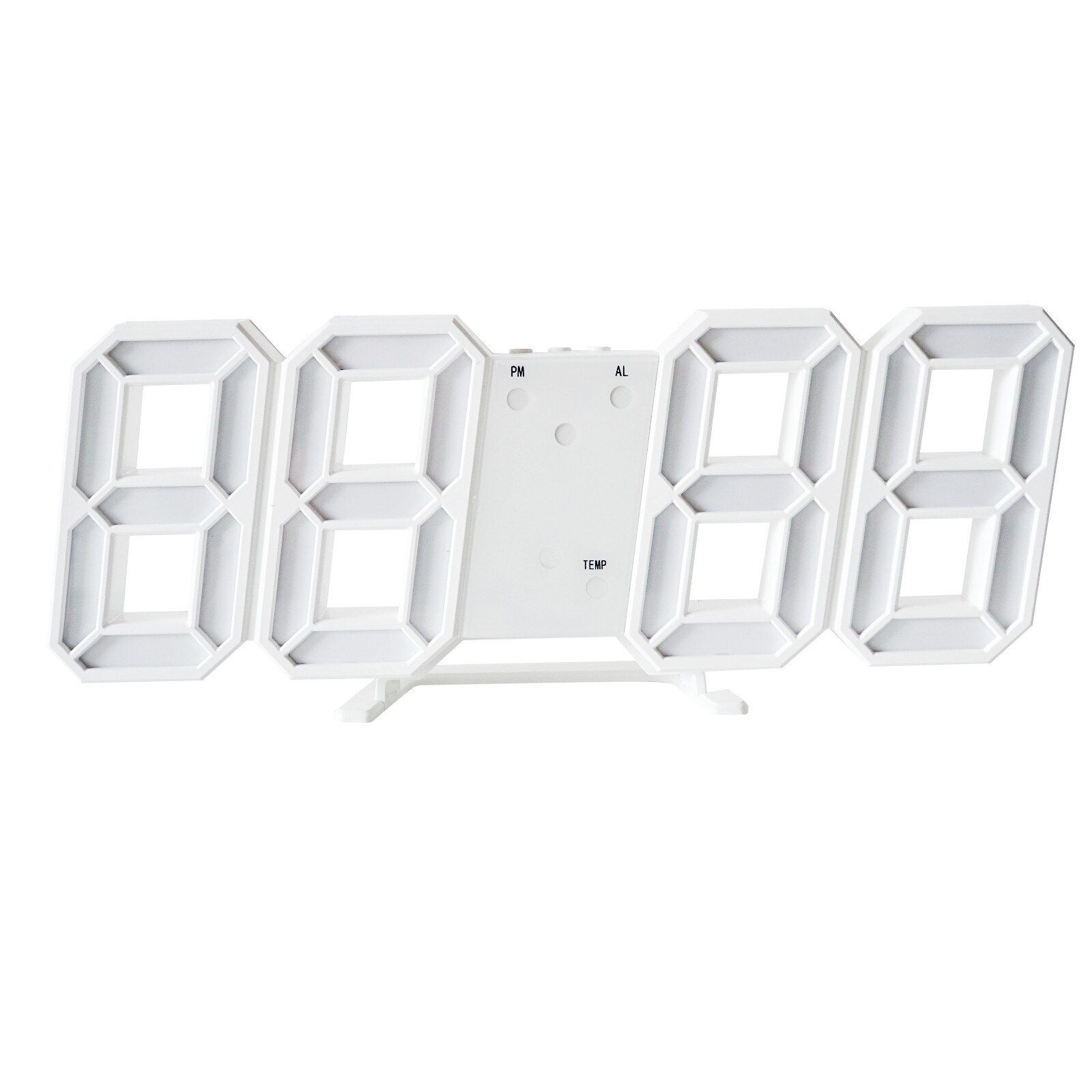 Ceas digital LED, LLWL,3D, Alb - eMAG.ro