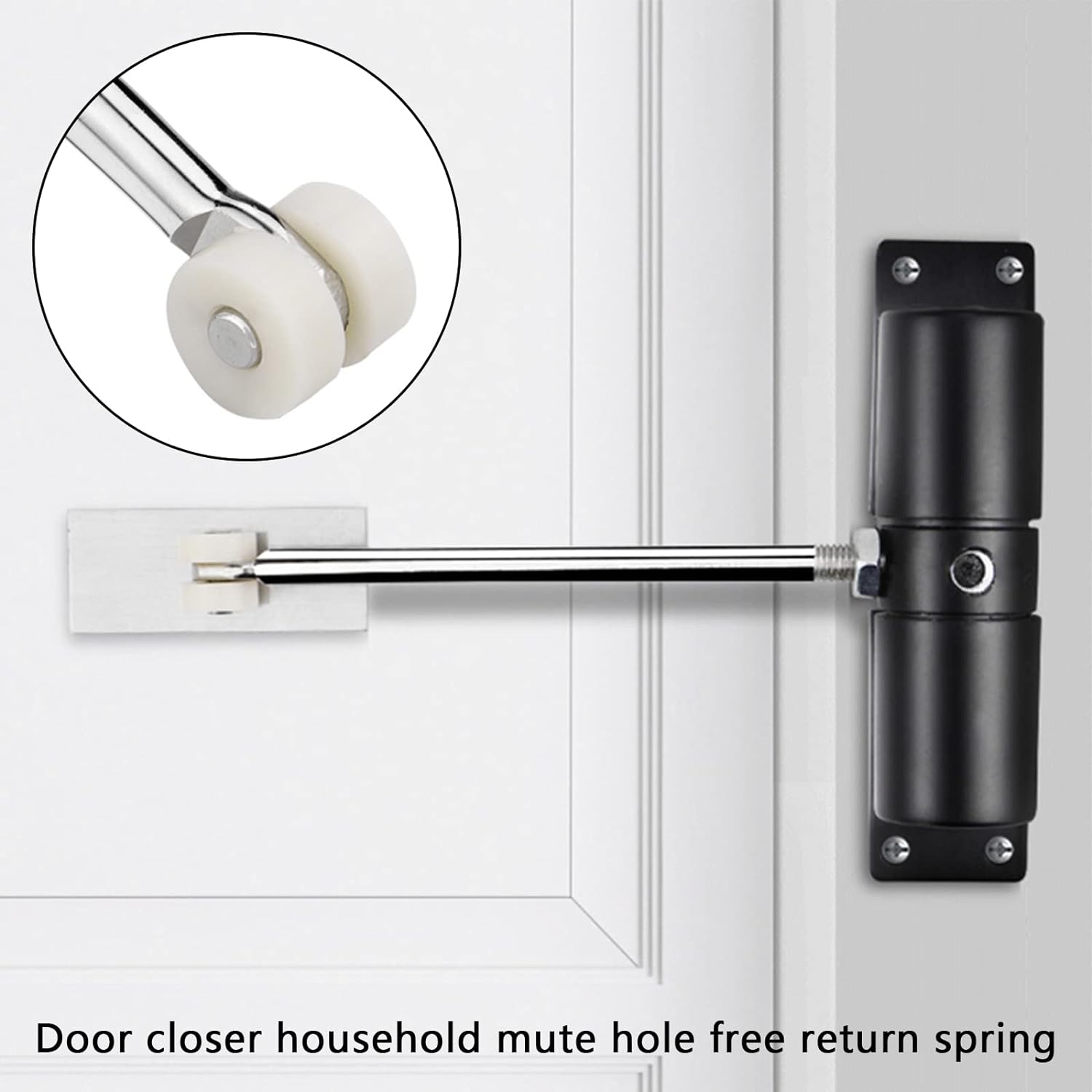 Sistem inchidere usa cu arc, LLWL, Otel, Negru - eMAG.ro