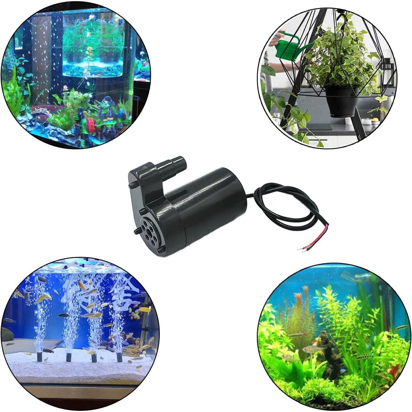 Mini pompa submersibila, LLWL, DC 3V 5V, Negru - eMAG.ro