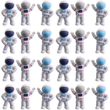Set 48 Gume de sters in forma de astronaut, LLWL, Cauciuc, 4.5x3cm, Alb ...