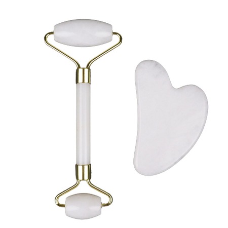 Set 2 instrumente de masaj facial, Llwl, Jad, Alb - eMAG.ro