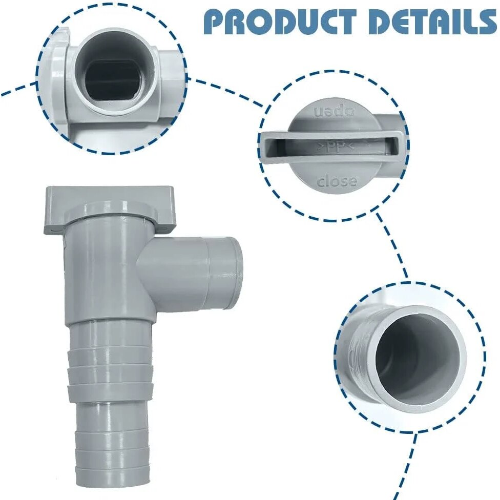 Комплект от 2 спирателни крана за басейн с 32 mm връзка за маркуч ...