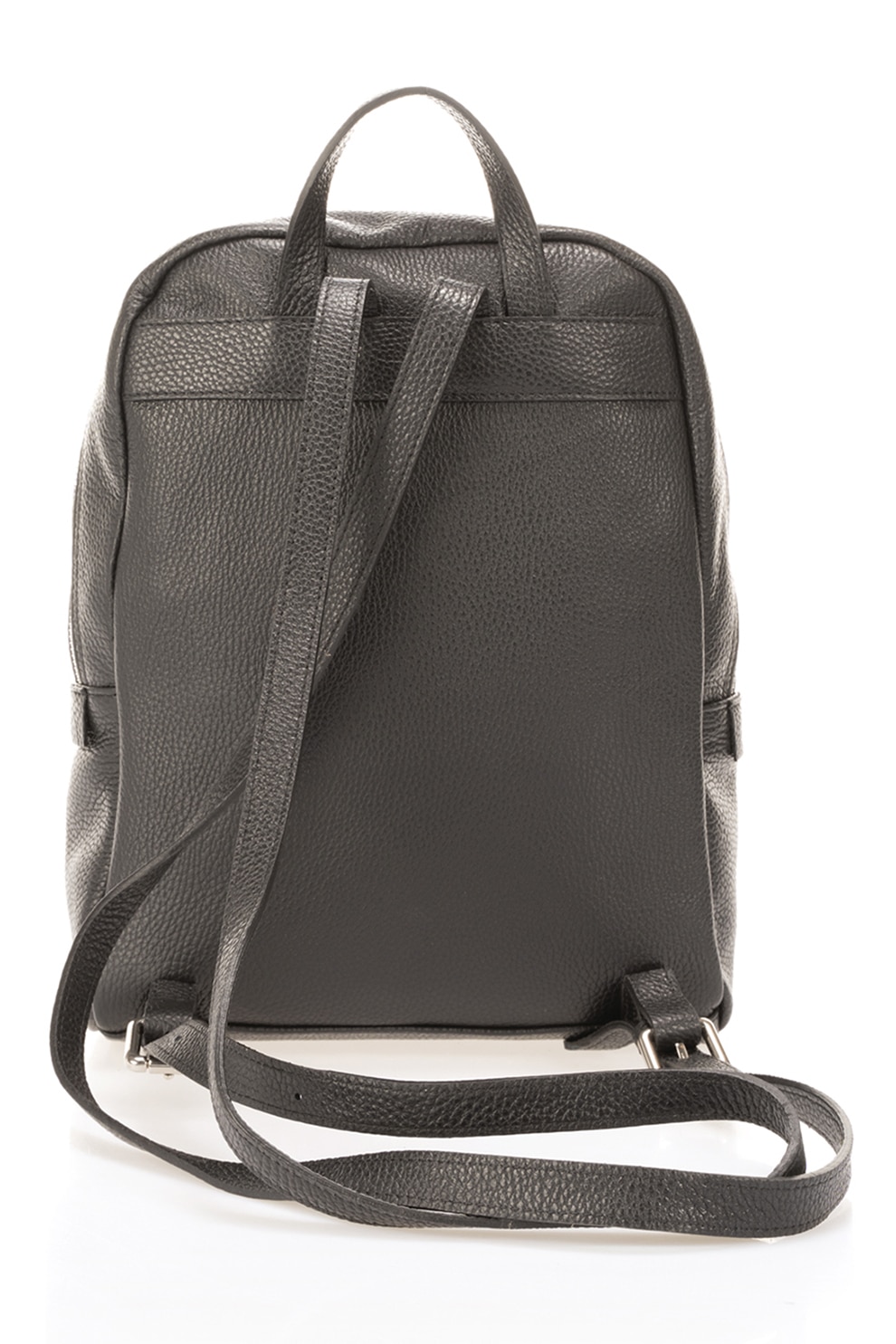 Massimo Castelli, Rucsac de piele cu buzunar frontal, Negru - eMAG.ro