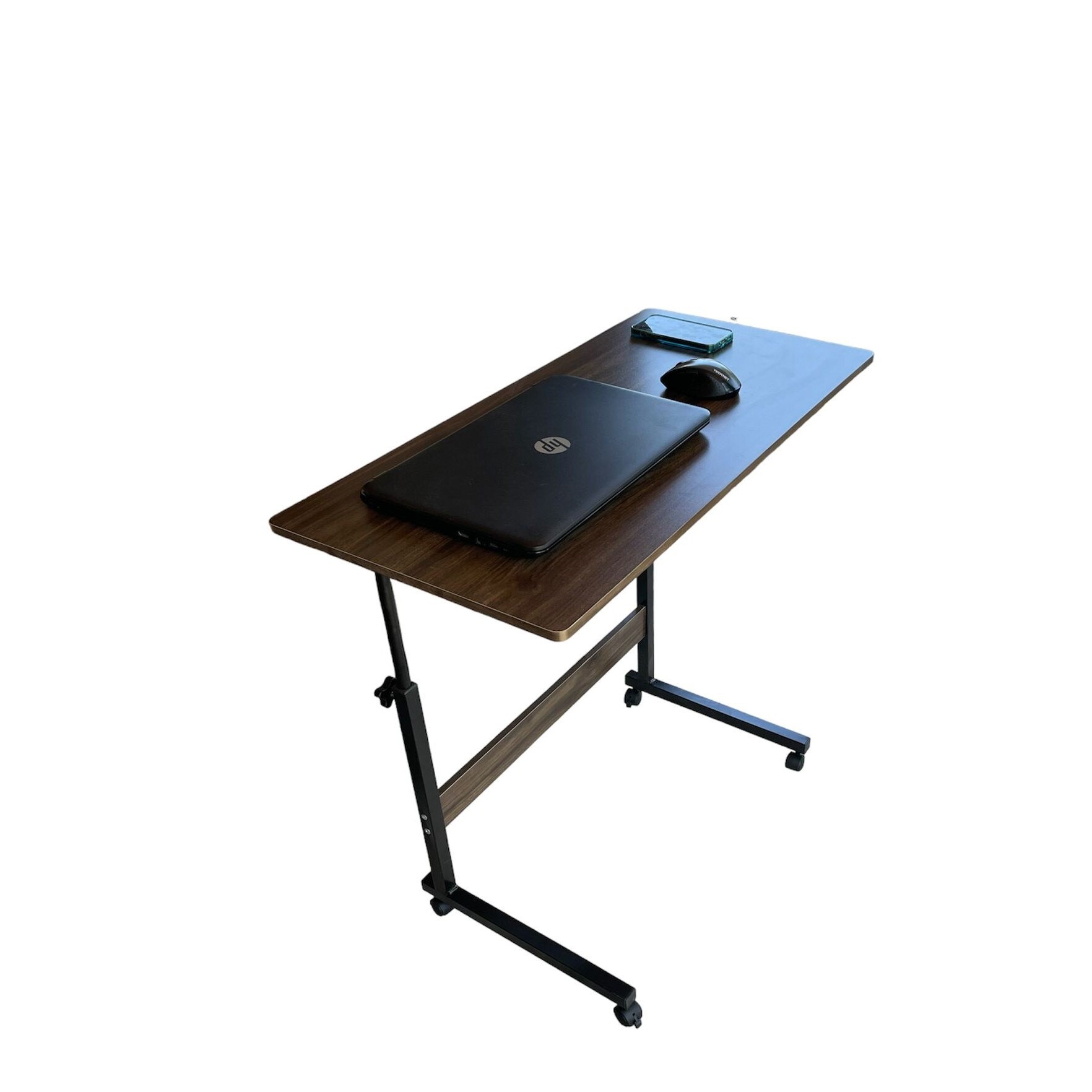 Birou portabil cu roti, reglabil pe inaltime, blat neted 80cm x 40 cm ...