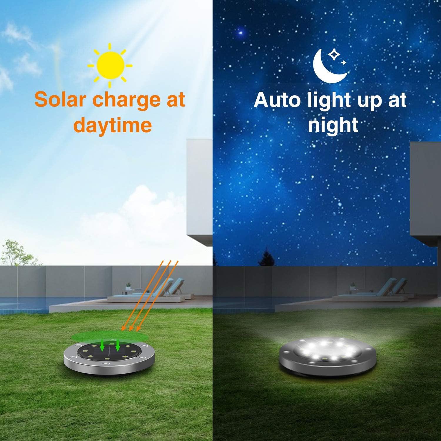 Lumina solara pentru gradina, LLWL, 8 LED-uri, IP65, Argintiu - eMAG.ro