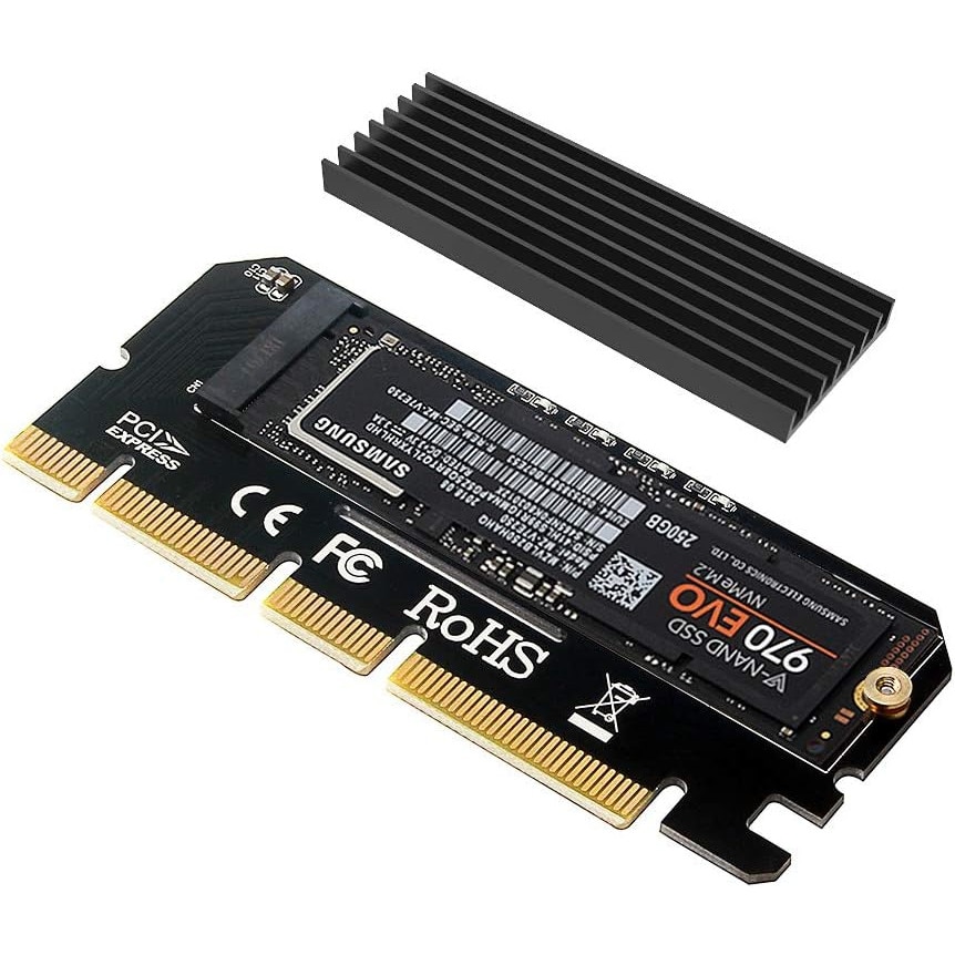 Adaptor M.2 NVME SSD la PCIe, JENUOS®, Cu radiator din aluminiu si ...