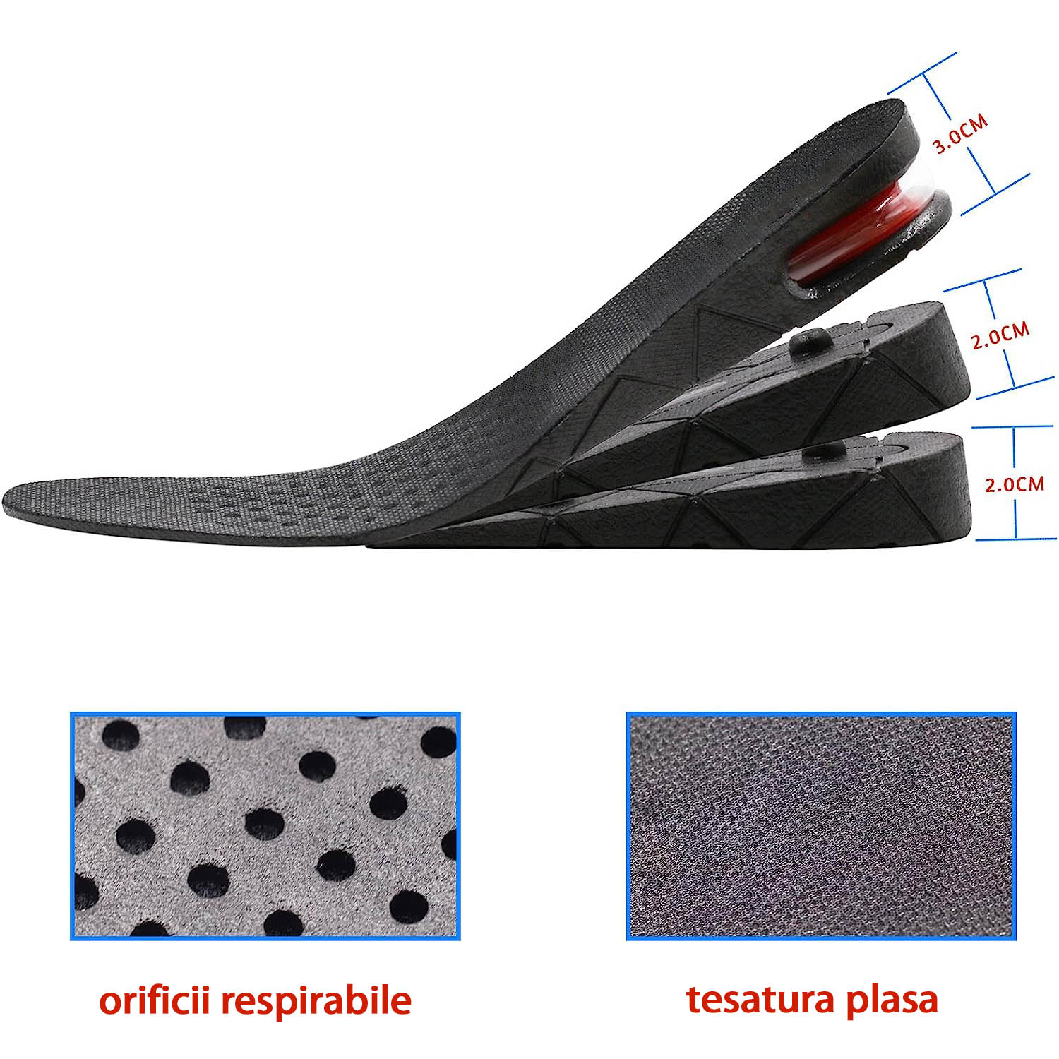 Set 2 Branturi Tip Talpici Ortopedici Inaltatori, Sundiguer, Respirabil ...