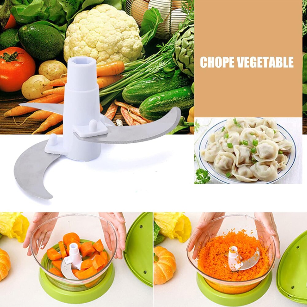Taietor de legume multifunctional, JESWO, ABS alimentar, Alb/Verde ...