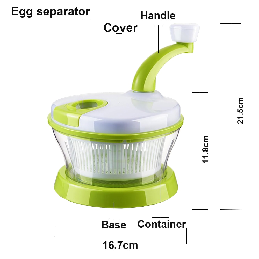 Taietor de legume multifunctional, JESWO, ABS alimentar, Alb/Verde ...