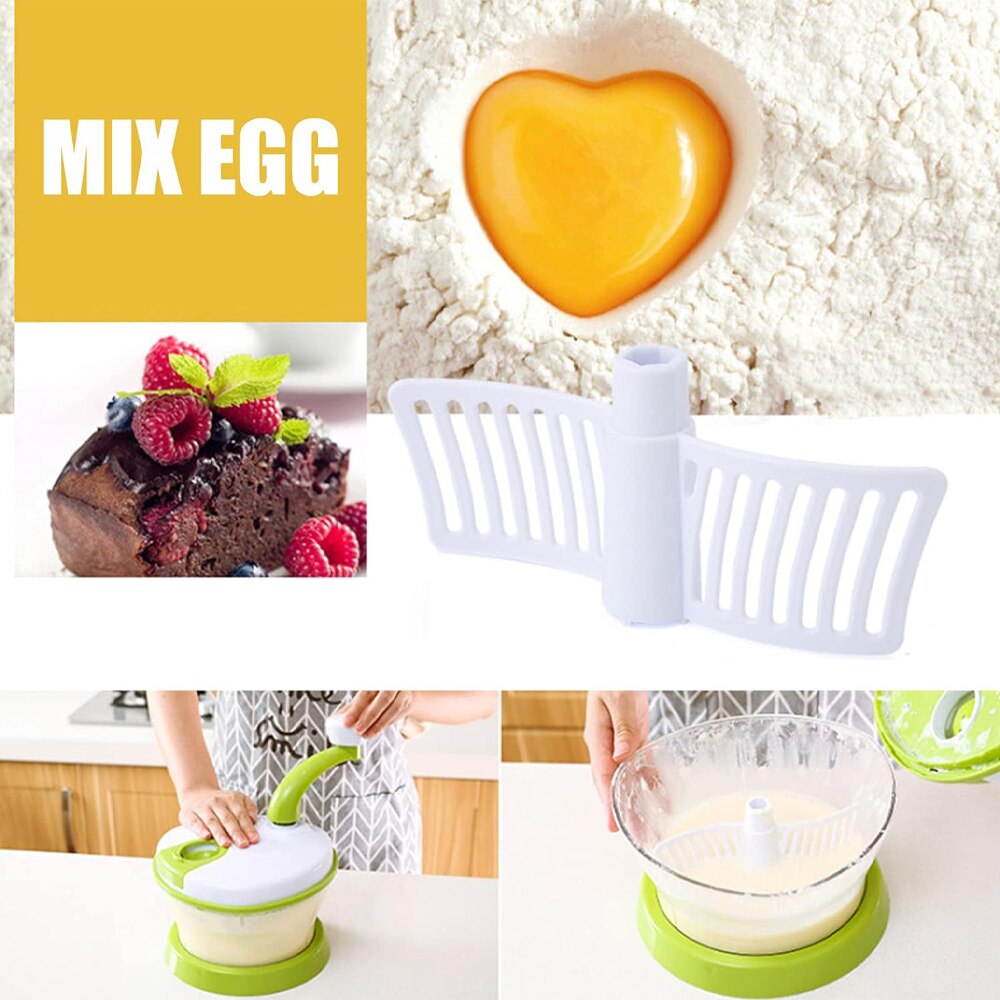 Taietor de legume multifunctional, JESWO, ABS alimentar, Alb/Verde ...
