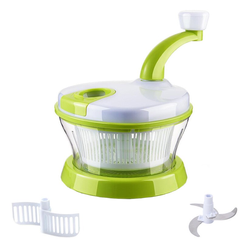 Taietor de legume multifunctional, JESWO, ABS alimentar, Alb/Verde ...