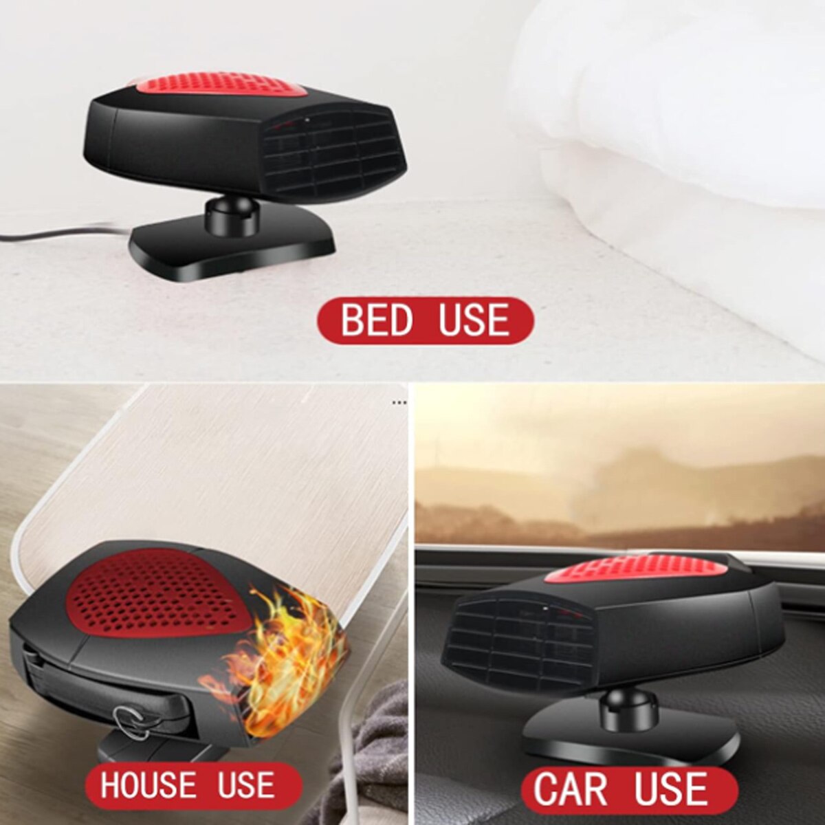 Incalzitor portabil pentru masina, Longziming, 150W, Negru - eMAG.ro