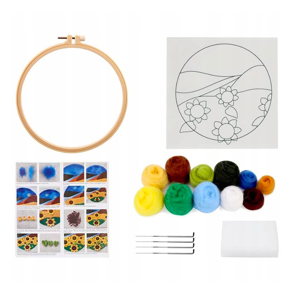 Set de pasla, Craftec, uscat cu tamburina, lana - eMAG.ro