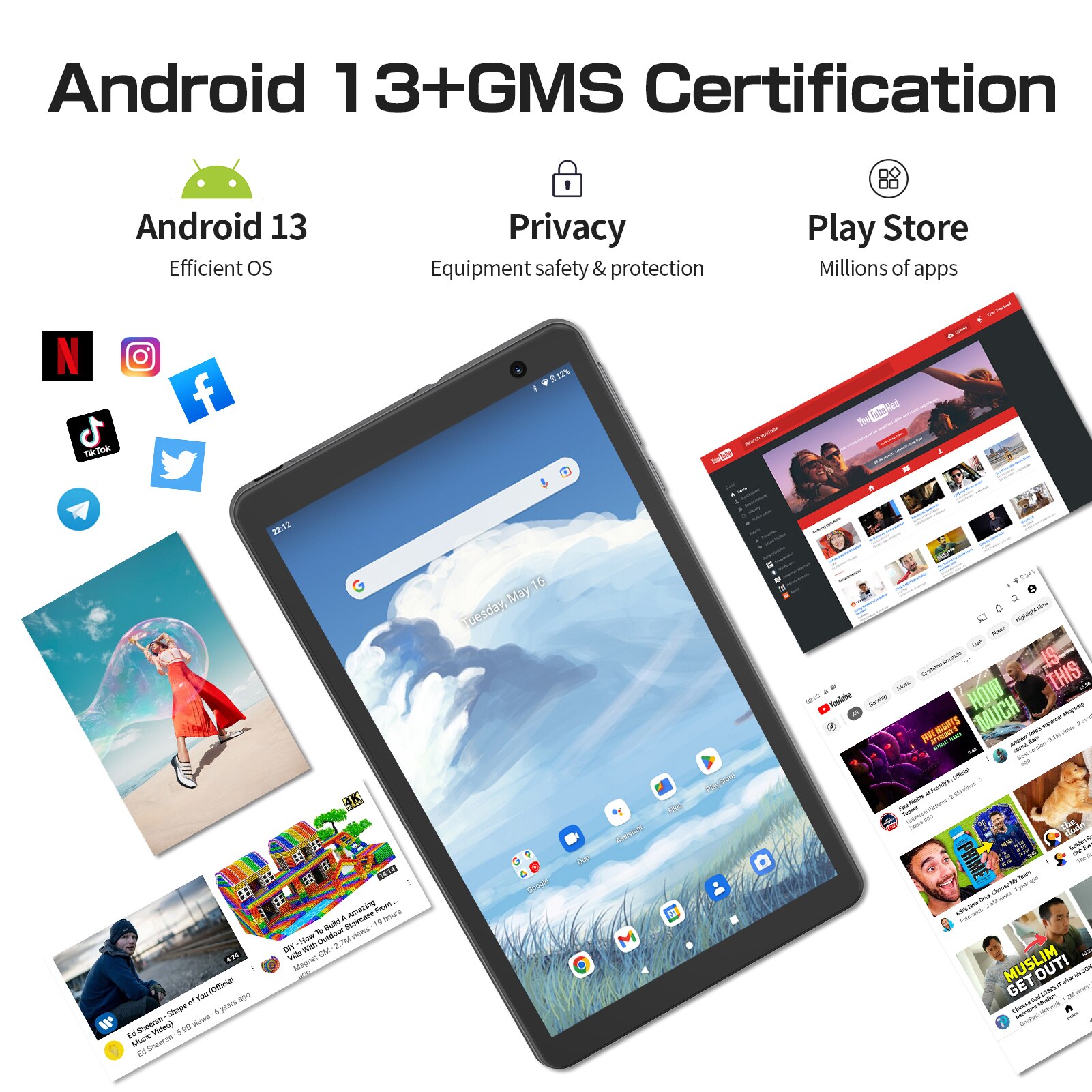 Tableta Pritom Tab 8, SIM Slot 4G, 8", Rezolutie 1280x800, IPS ...