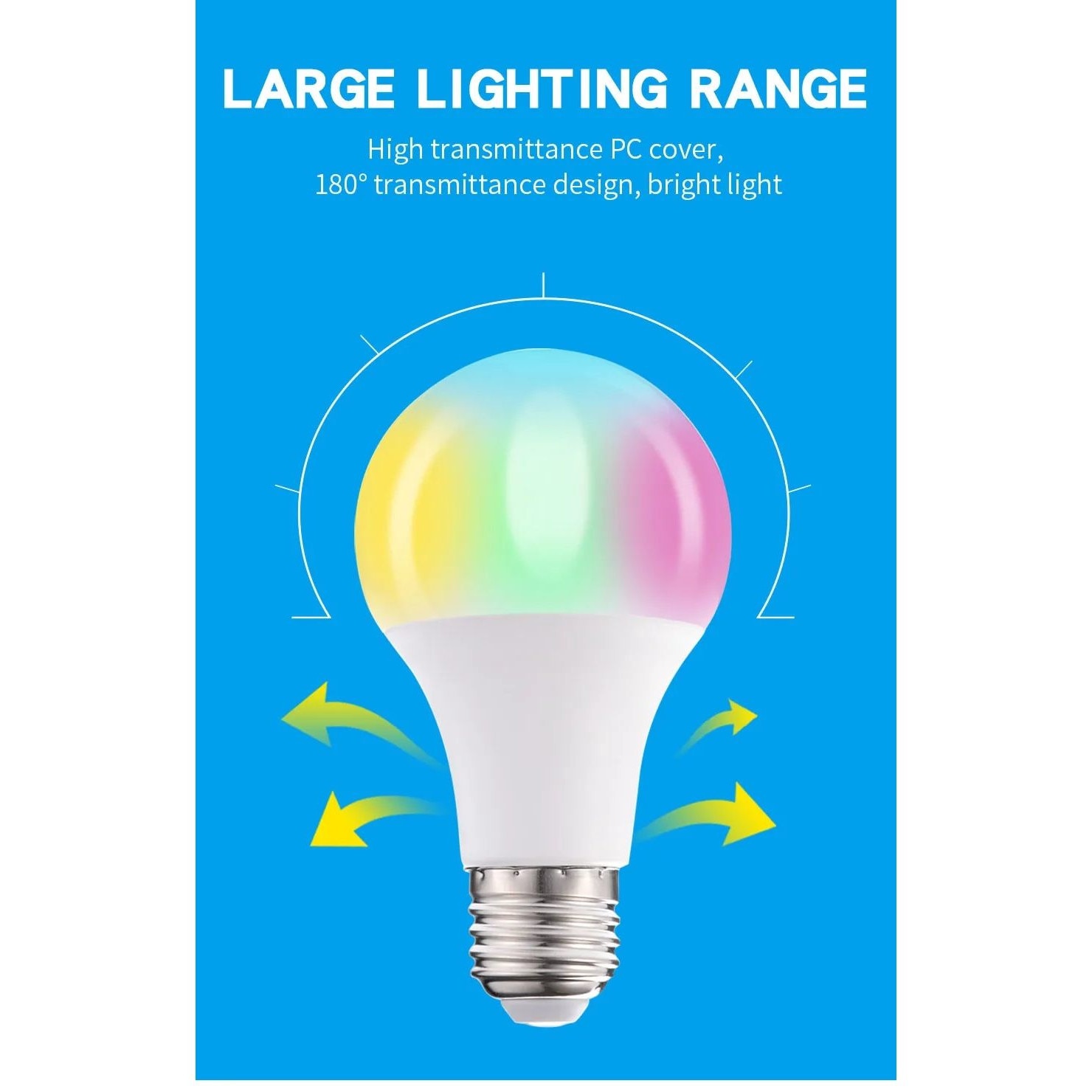 Bec Led RGB cu Telecomanda, Lumina Reglabila, 10 W, 16 Culori, 4 Tipuri ...