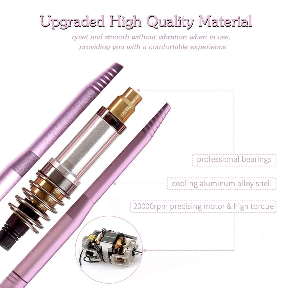 Set freza electrica unghii, Cozevdnt, Viteza reglabila, Multicolor ...