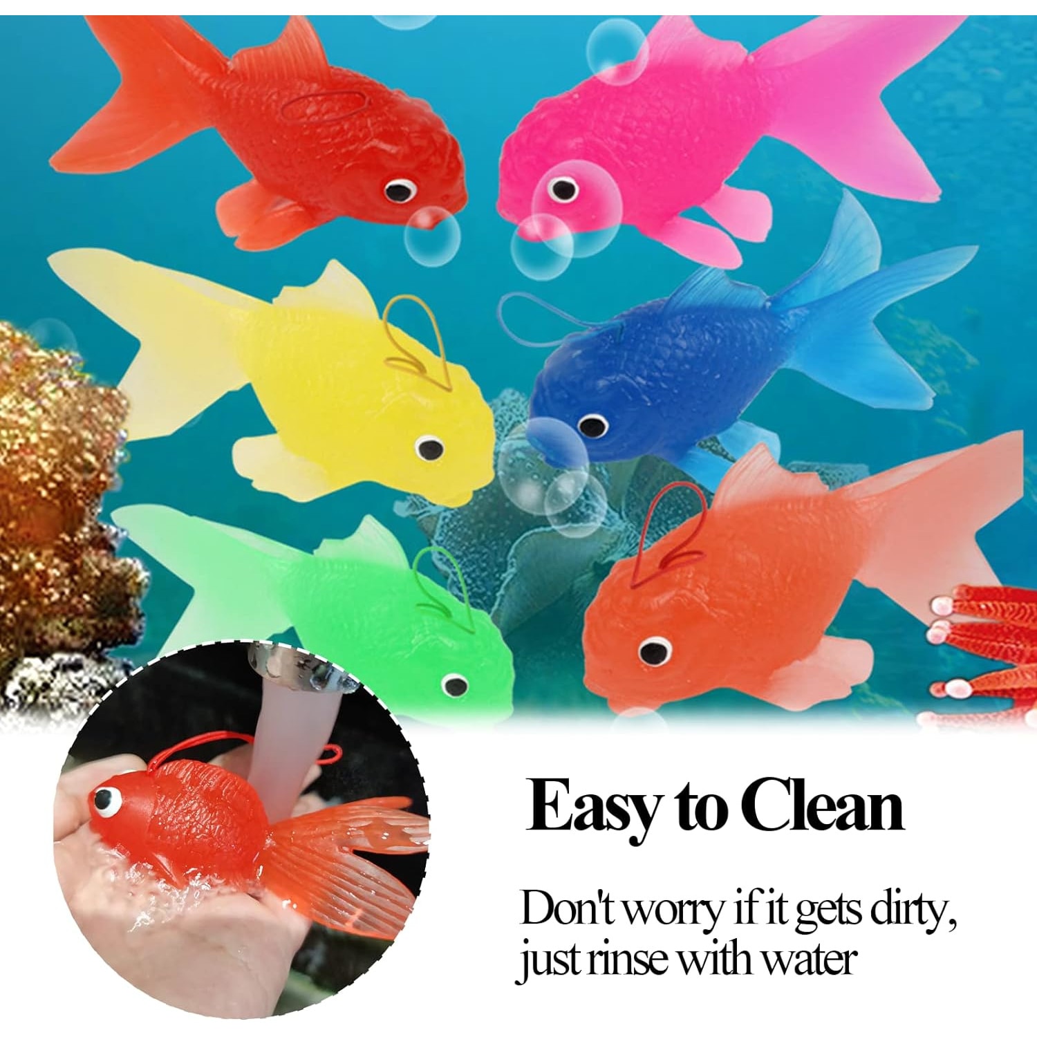 Set 12 pestisori multicolorati din silicon 6 mari si 6 mici - eMAG.ro