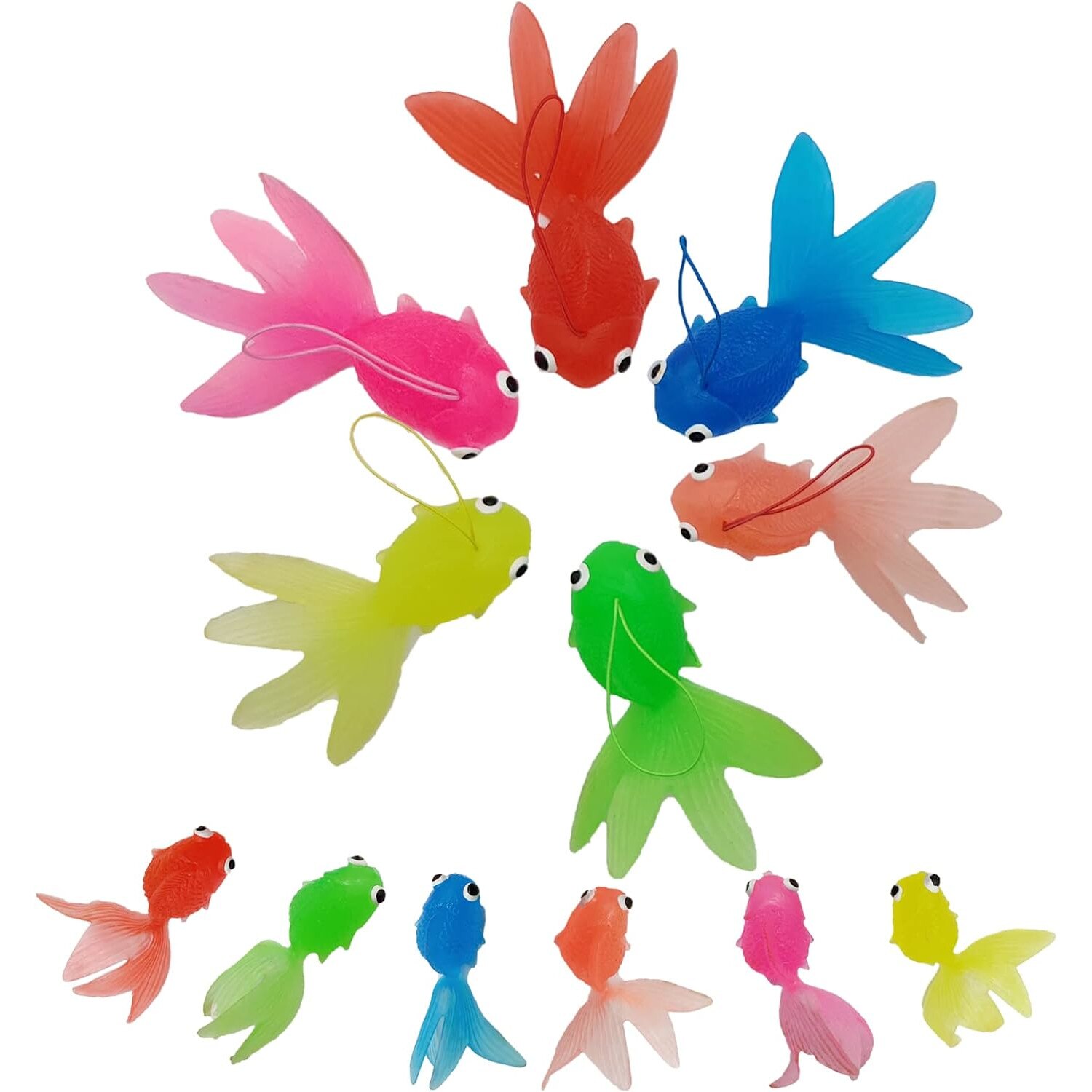 Set 12 pestisori multicolorati din silicon 6 mari si 6 mici - eMAG.ro