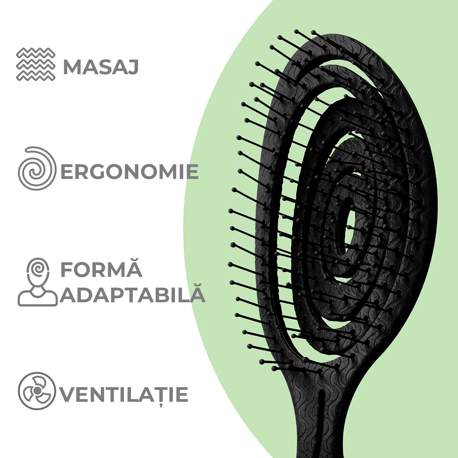 Perie de Par Organica Ninabella pentru Femei, Barbati si Copii, Fara ...