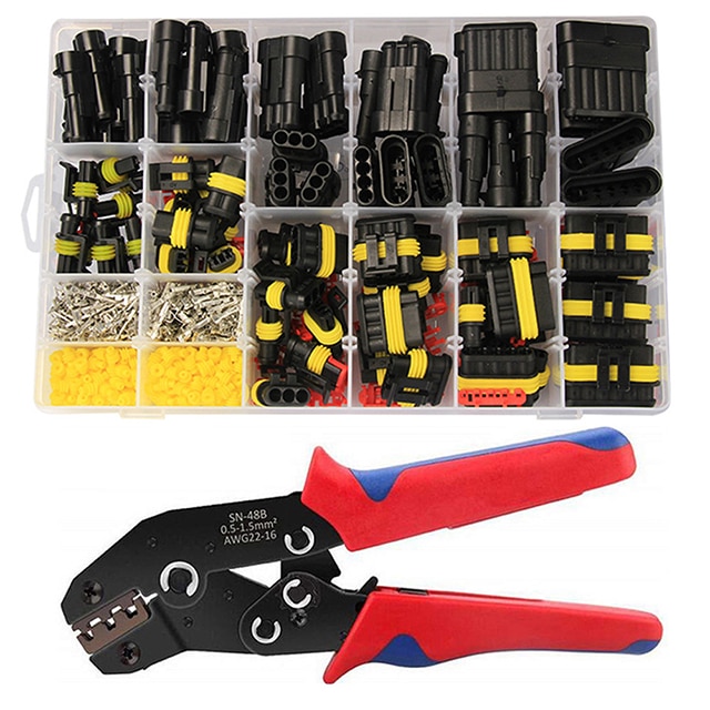 Set 708 de conectori pentru cabluri electrice, Tebnails, Negru - eMAG.ro