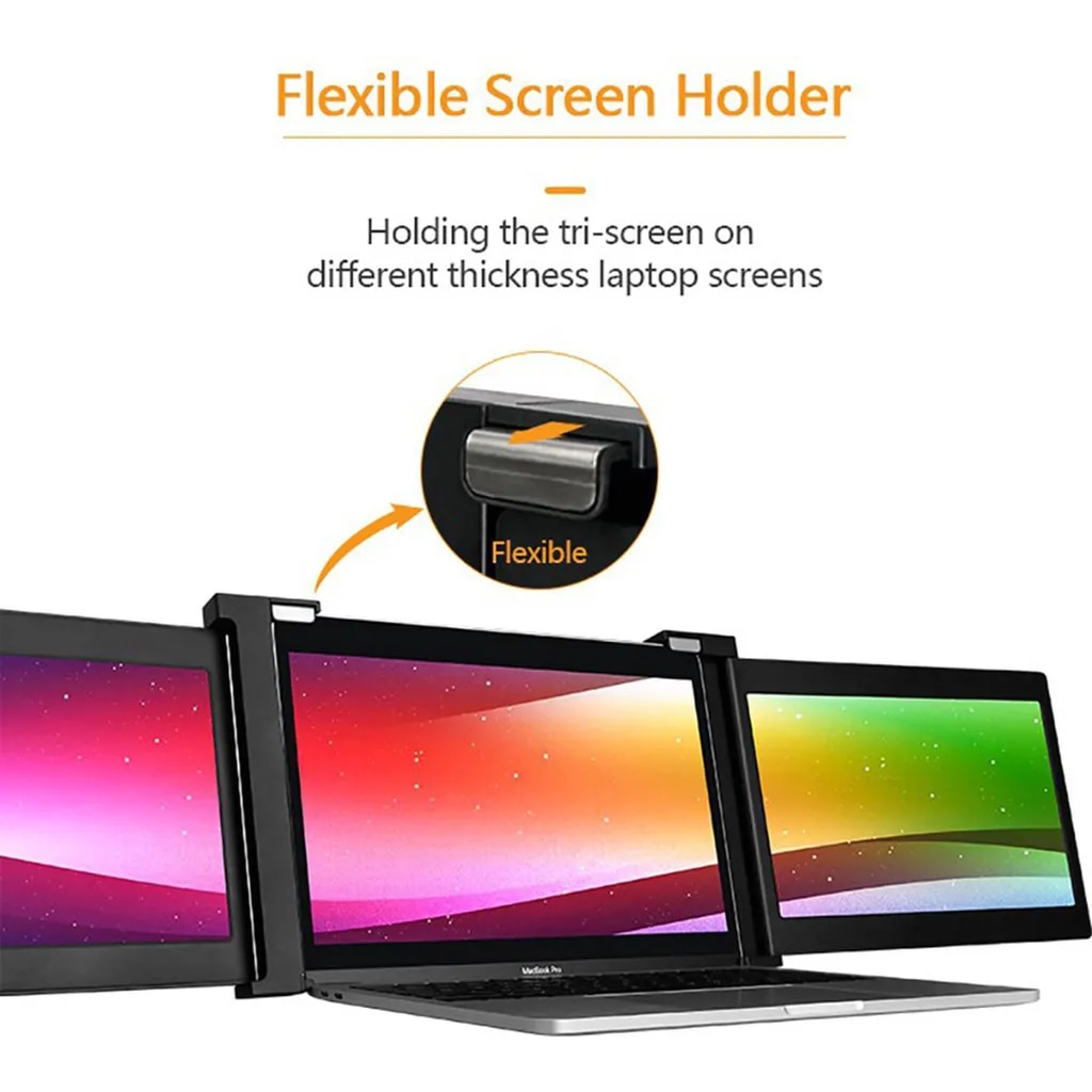 Monitor portabil pentru laptop, Lipa, Full HD, 1920 x 1080, Negru - eMAG.ro