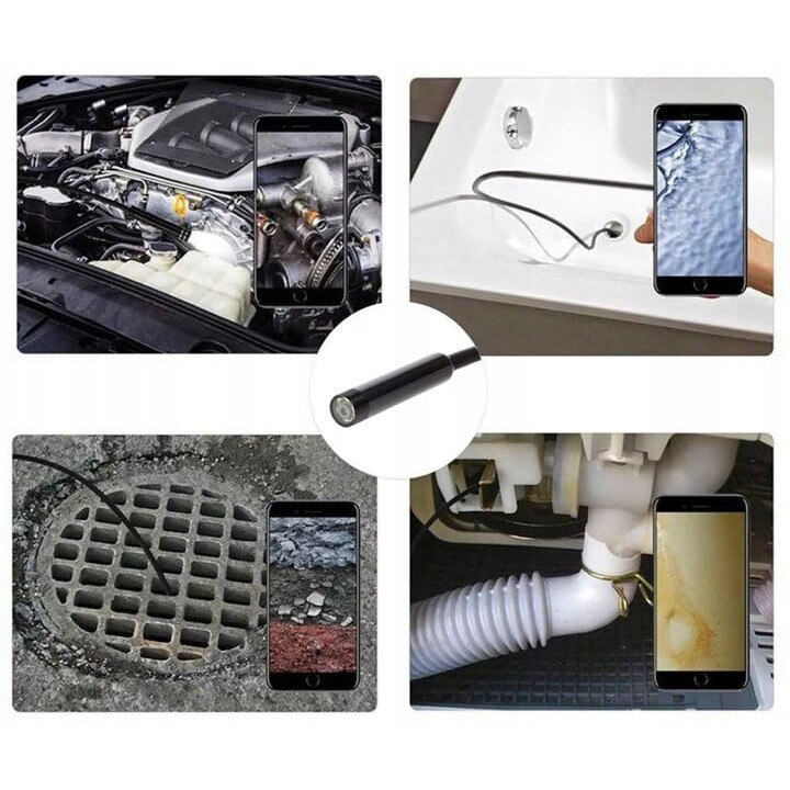 Set camera de inspectie endoscopica, XYZ, USB, LED, 3.5m, Negru - eMAG.ro