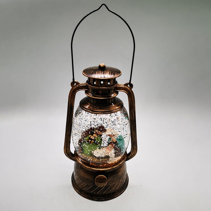 Felinar Luminos si Muzical, Recipient cu apa si Efect de Ninsoare, 29 ...