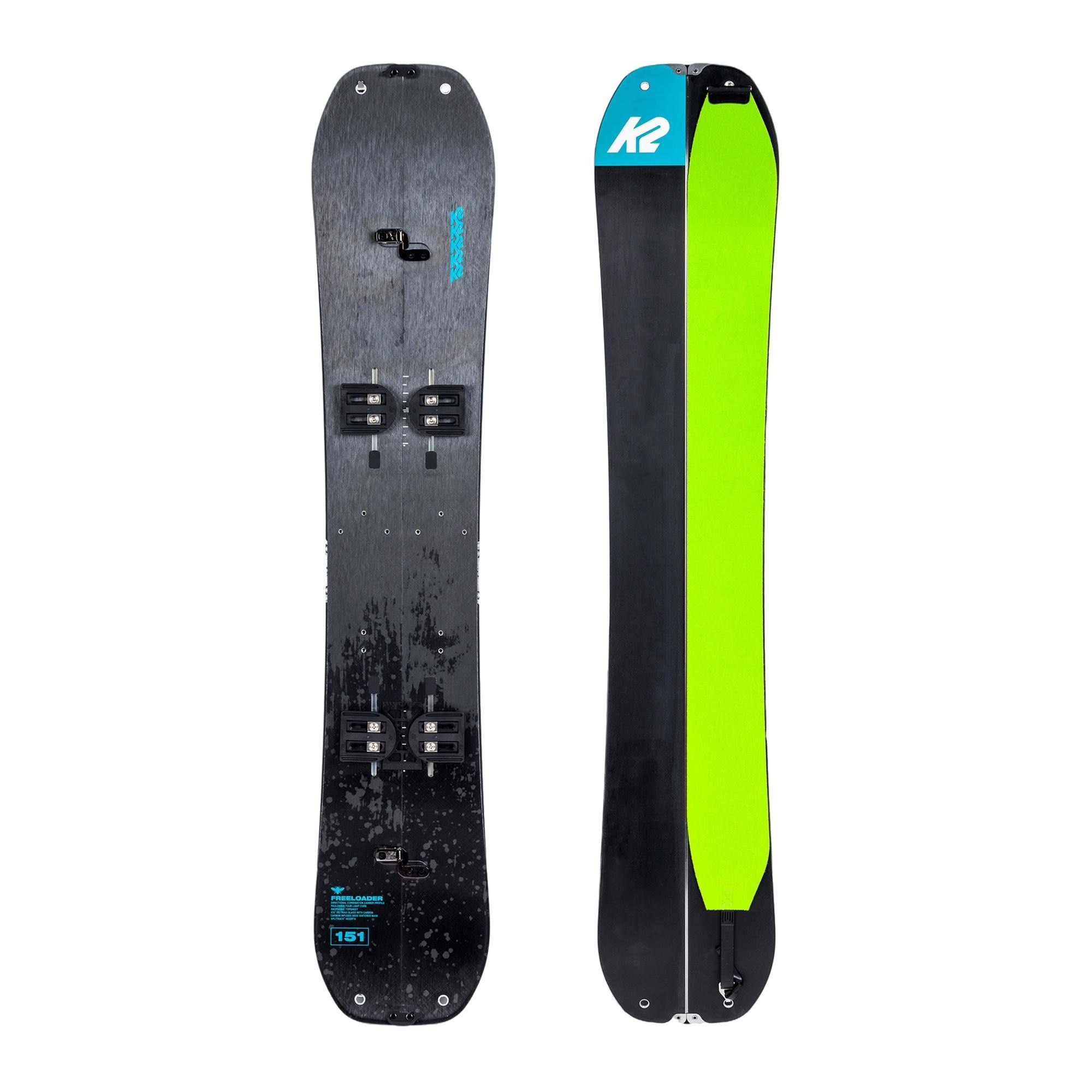 Placa Splitboard Freeloader, K2, Fibra de carbon, 159 cm, Negru/Verde - eMAG.ro