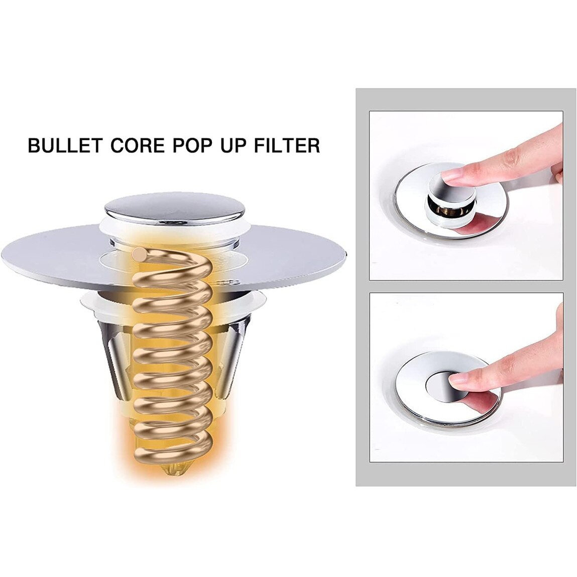 Dop de scurgere pop-up pentru chiuveta, JENUOS®, pentru Protectie Anti ...