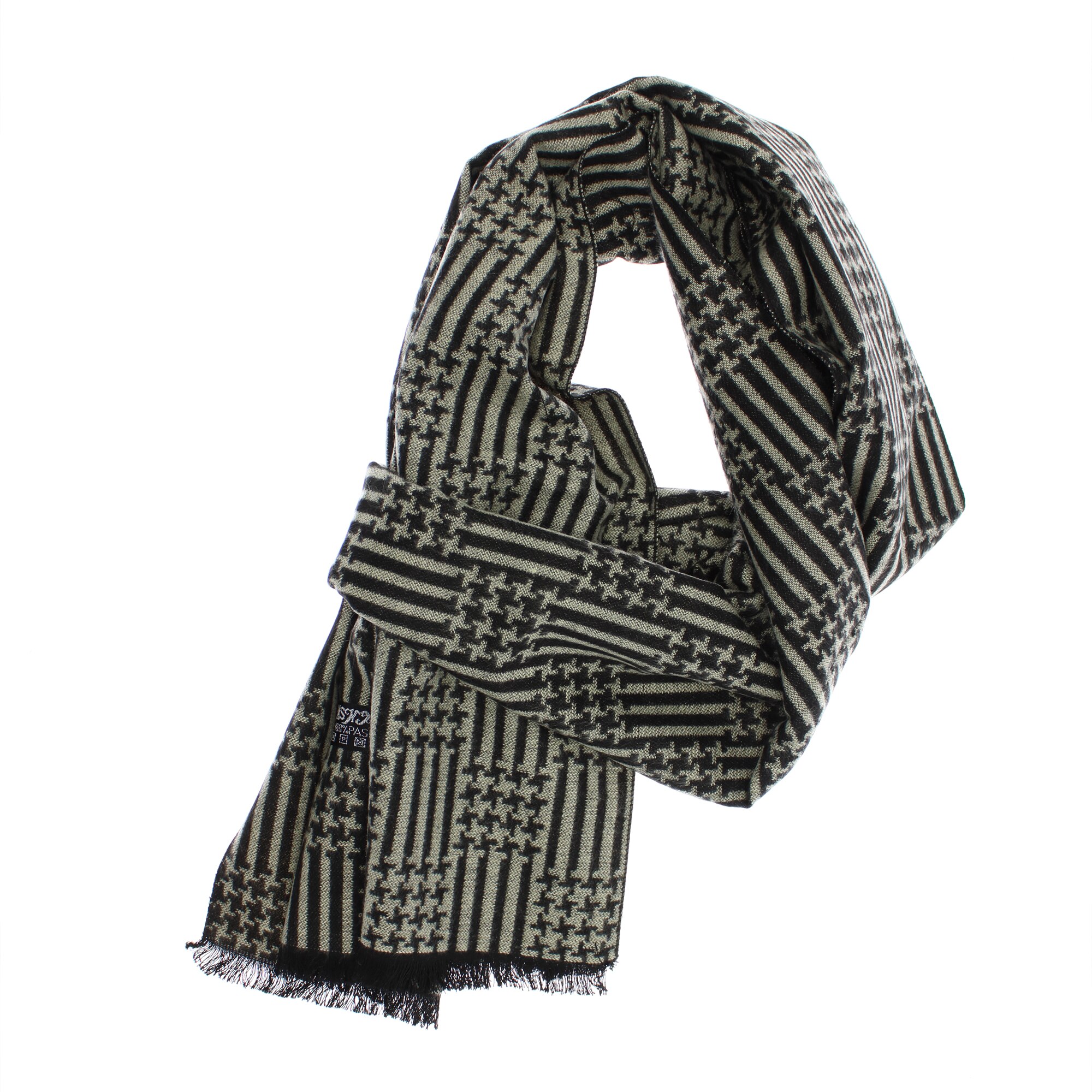 Esarfa barbati, din casmir / pashmina, 30 x 188 cm, model liniar ...