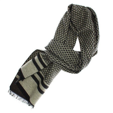 Esarfa barbati, din casmir / pashmina, 30 x 188 cm, model stilizat ...