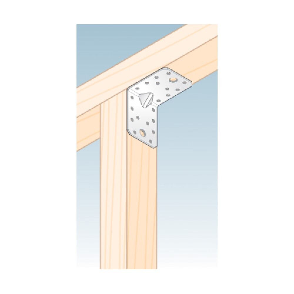 Set 50 coltare metalice perforate, 70x70x55 mm, cu nervura - eMAG.ro