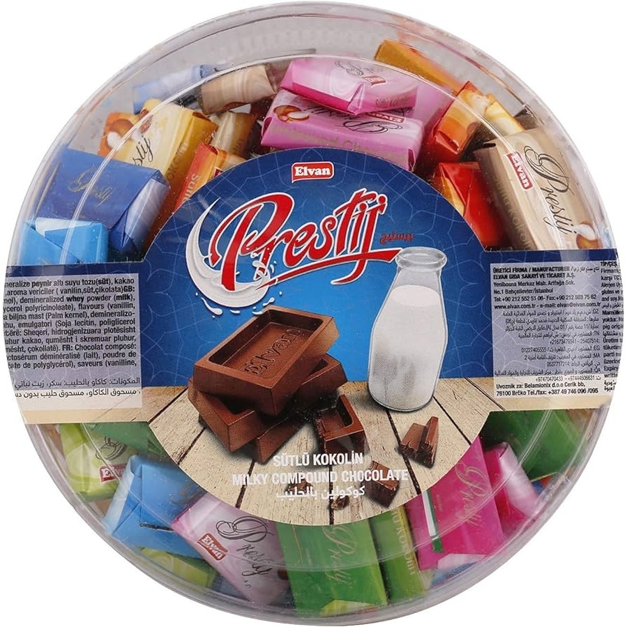 Cutie mini-ciocolata Prestij Elvan 100 buc x 4, 5 grame - eMAG.ro