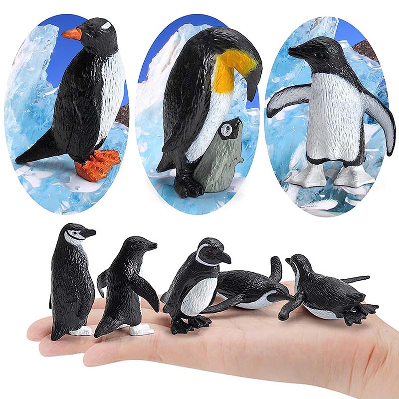 Set 11 figurine pinguini, Plastic, educationale de invatare, Cupcake ...