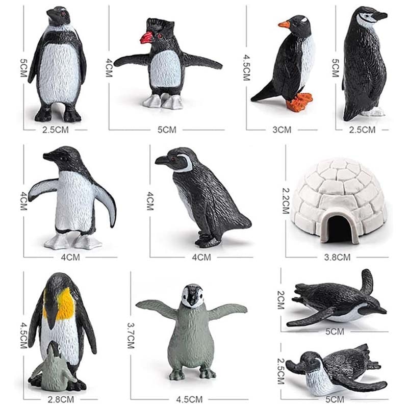 Set 11 figurine pinguini, Plastic, educationale de invatare, Cupcake ...