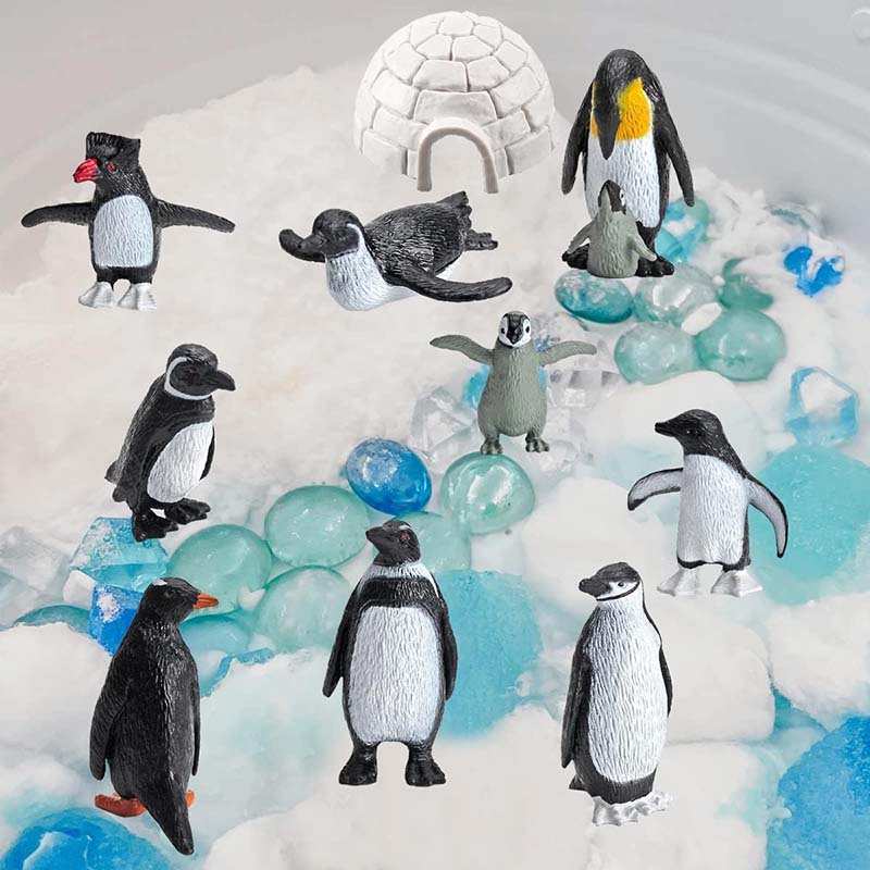 Set 11 figurine pinguini, Plastic, educationale de invatare, Cupcake ...